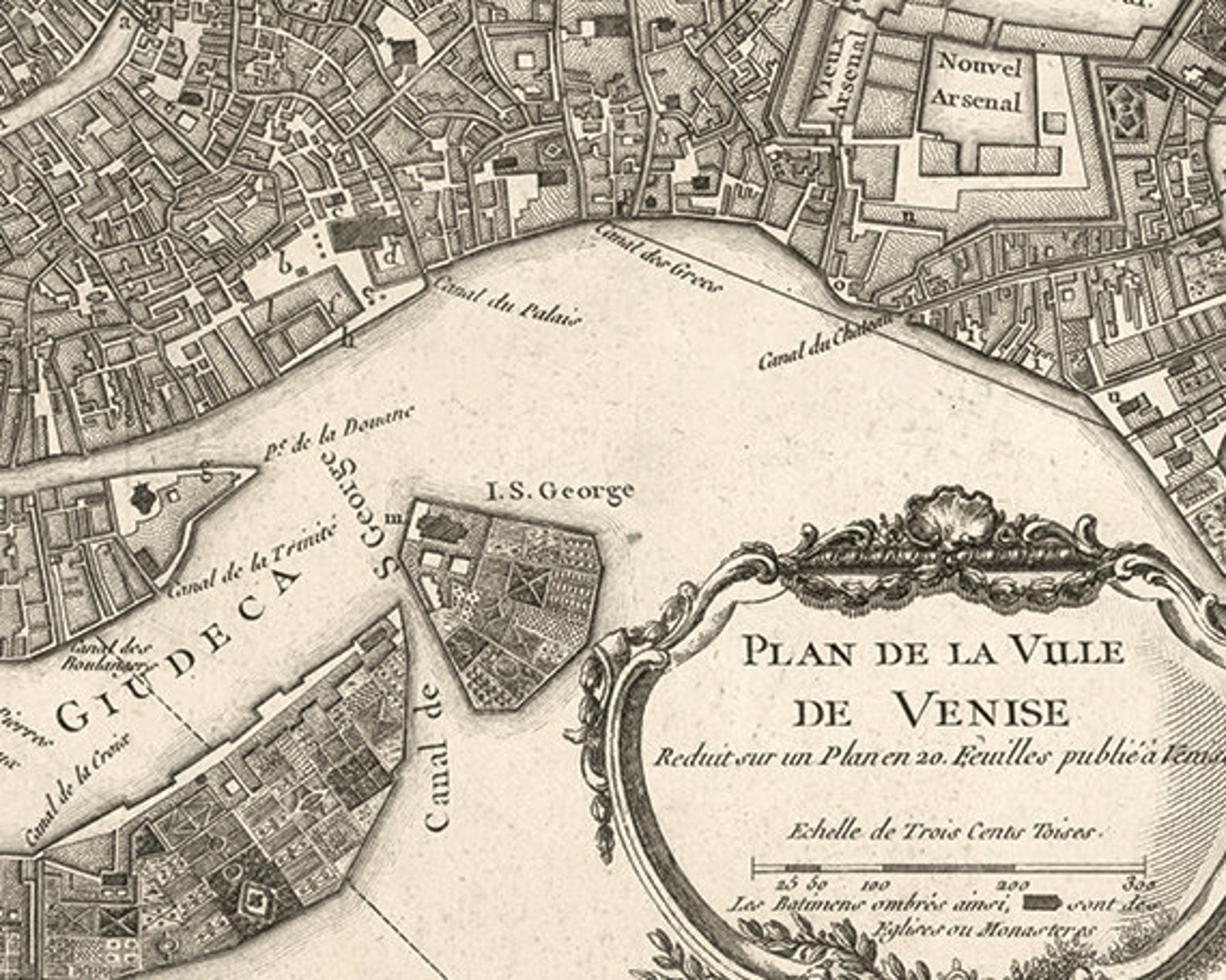 Venice Map Print Map Vintage Old Maps Antique Prints Poster - Etsy