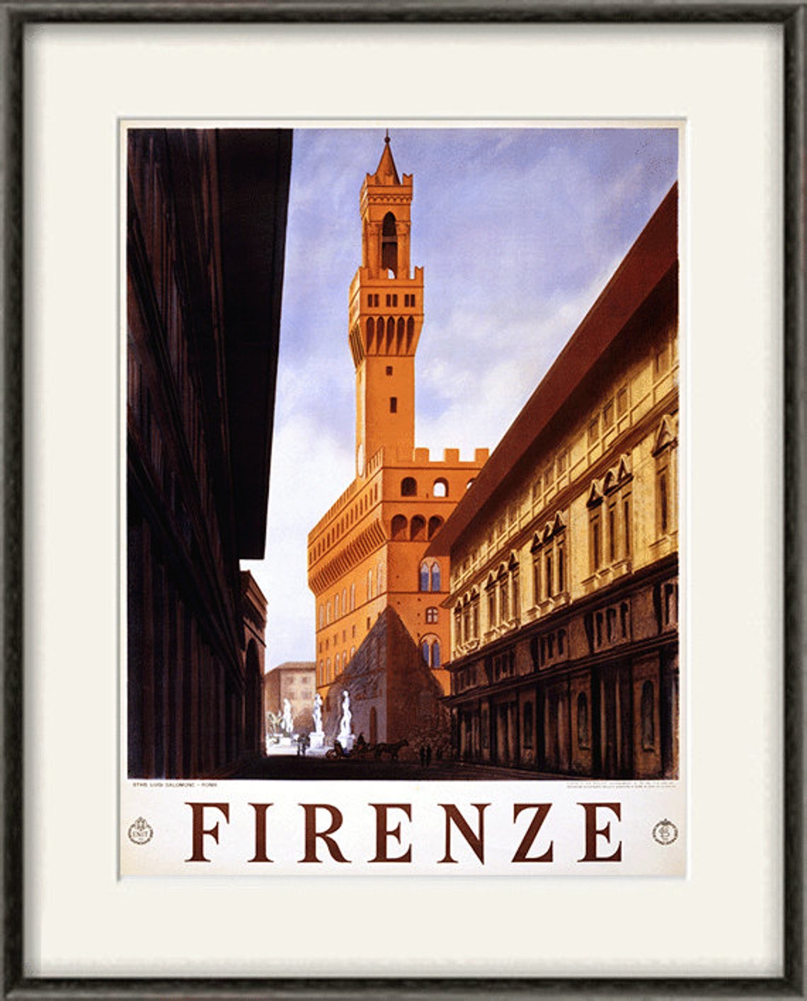 Florence Italy Print Antique Wall Travel Print Travel Art - Etsy