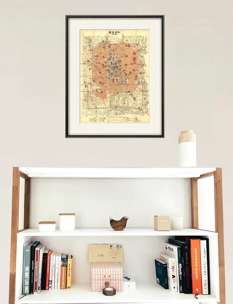 Antique Peking Map Print Map Vintage Old Maps Antique Map | Etsy