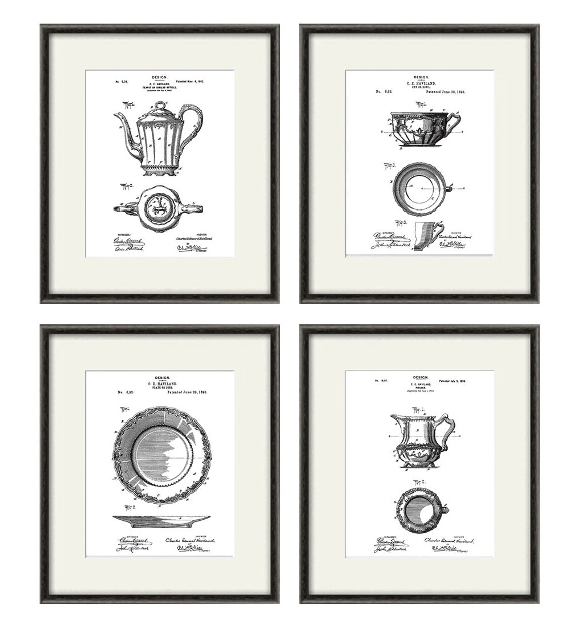 Tea Art Print Tea Art Patent Art Print Dining Room Art Print - Etsy