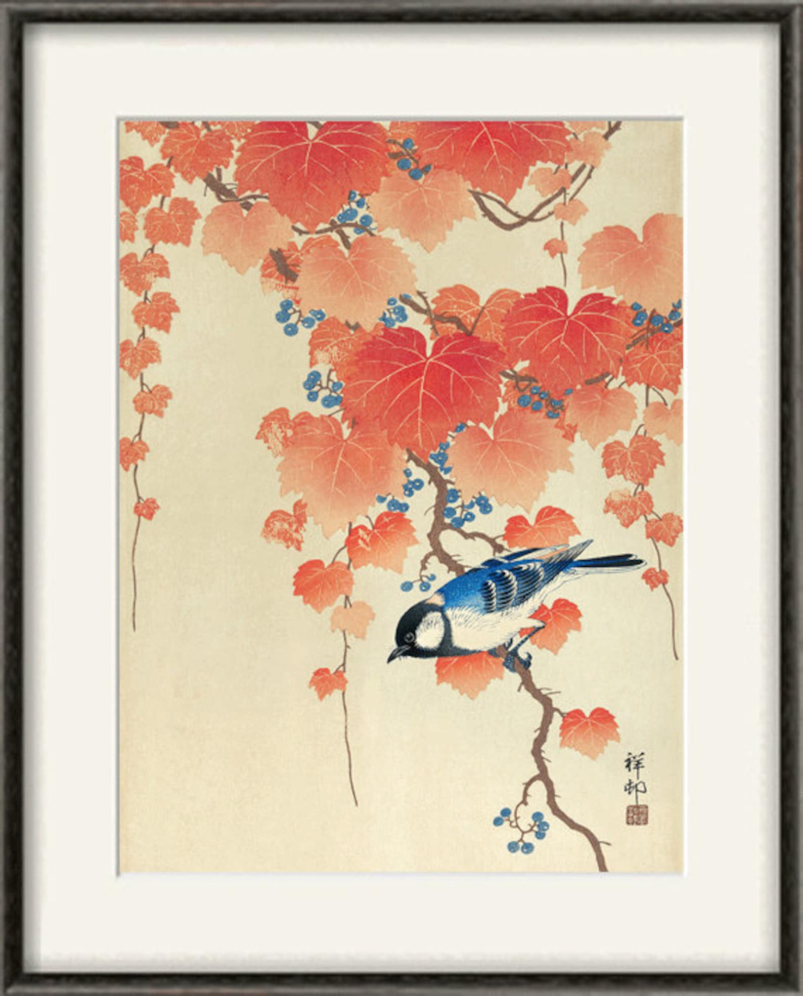 Japanese Bird Art Print Japanese Art Print Poster Bird Decor - Etsy ...