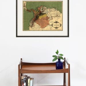 Colombia Map Print Map Vintage Old Maps Antique Map Poster Map Wall ...