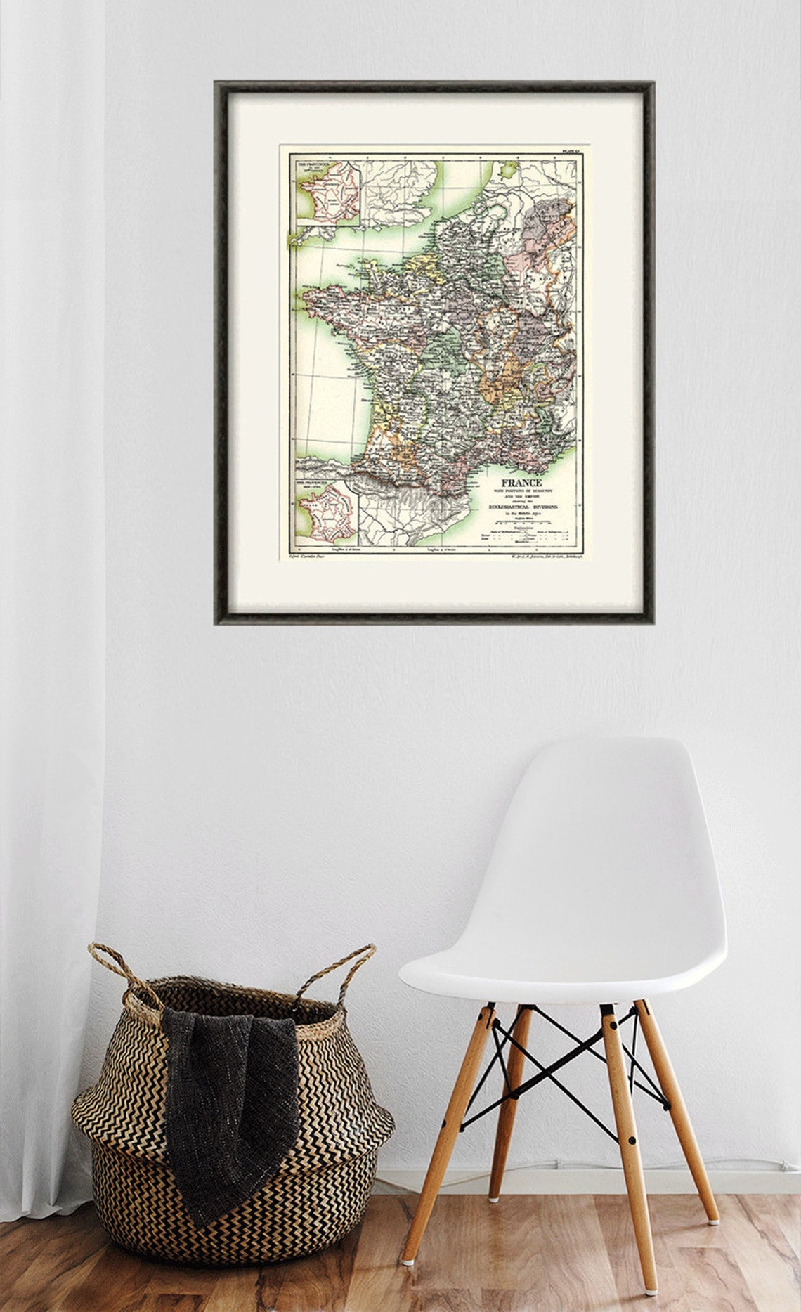 France Map Print Map Vintage Old Maps Antique Prints Poster - Etsy