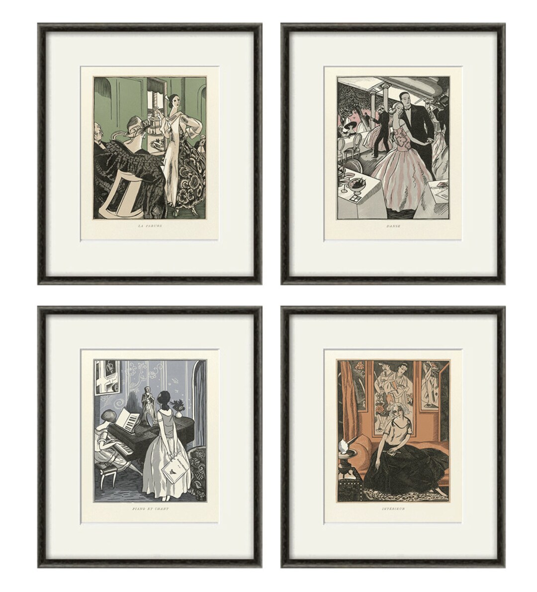 Art Deco Wall Art Deco Print Fashion Prints French Art Deco - Etsy
