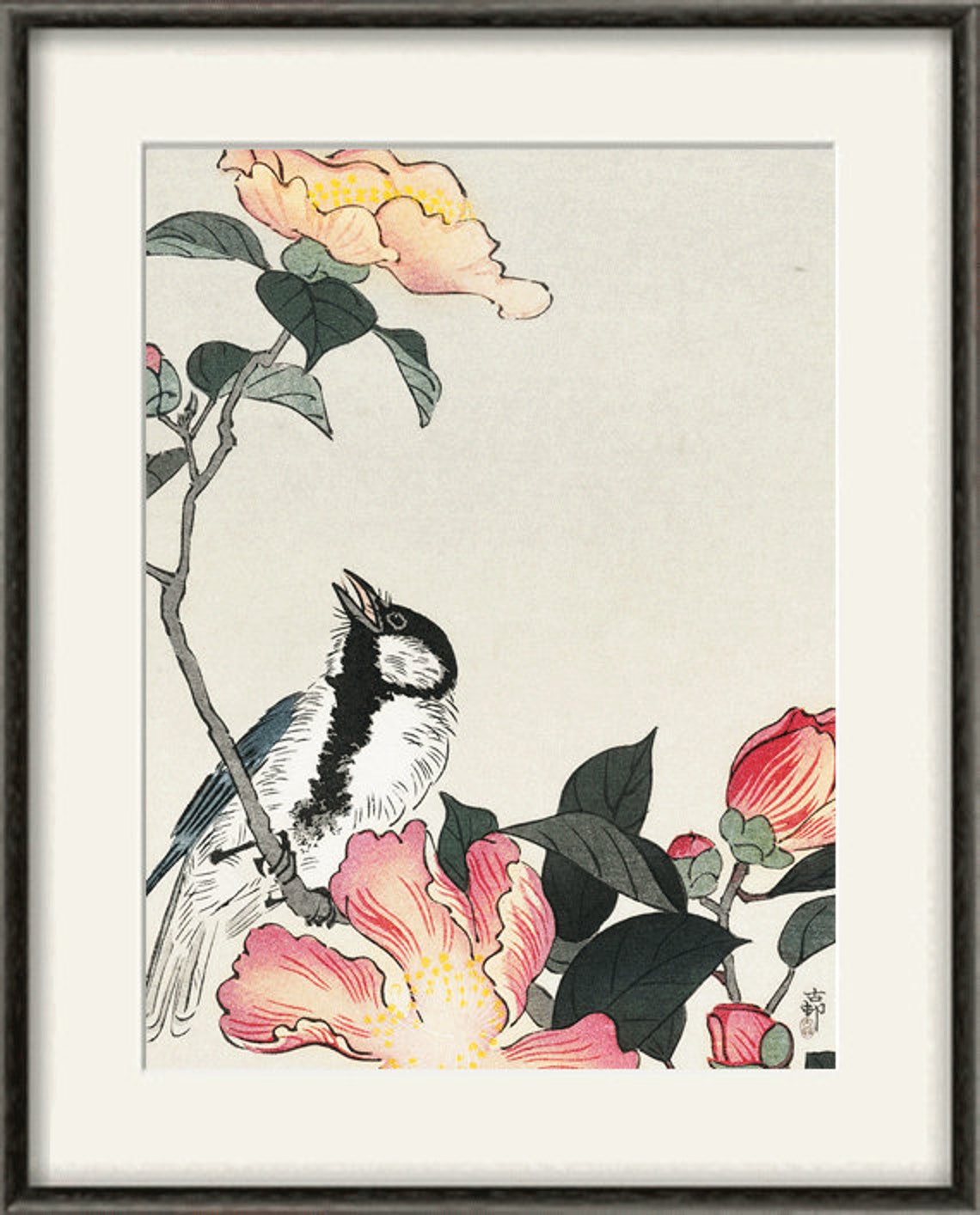 Japanese Bird Art Print Japanese Art Print Poster Bird Decor - Etsy