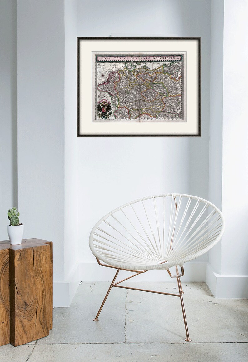 German map print map vintage old maps Antique map poster map | Etsy