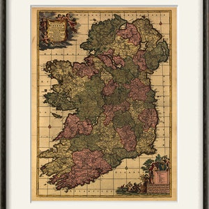 Ireland Map Print Map Vintage Old Maps Antique Map Poster Map Wall ...