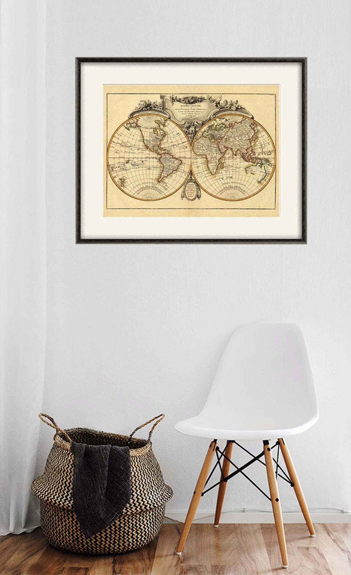 World Map Vintage Map Print Antique Prints Old Prints Map Wall - Etsy