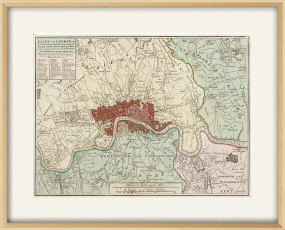Antique London Map Print Map Vintage Old Maps Antique Map - Etsy