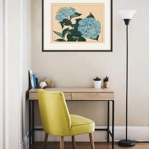 Hydrangea Art Print Japanese Botanical Prints Garden Wall Art Home ...