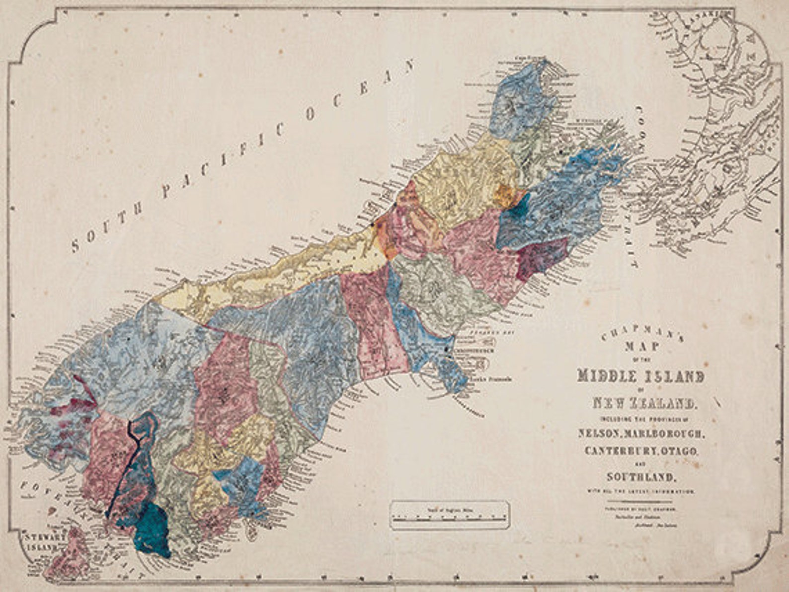 New Zealand Map Vintage Map Print Antique Map Old Prints Map | Etsy