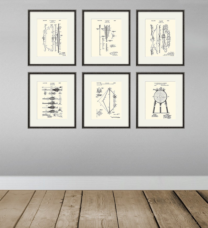 Archer Art Patent Print Bow and Arrow Art Print Patent Poster - Etsy