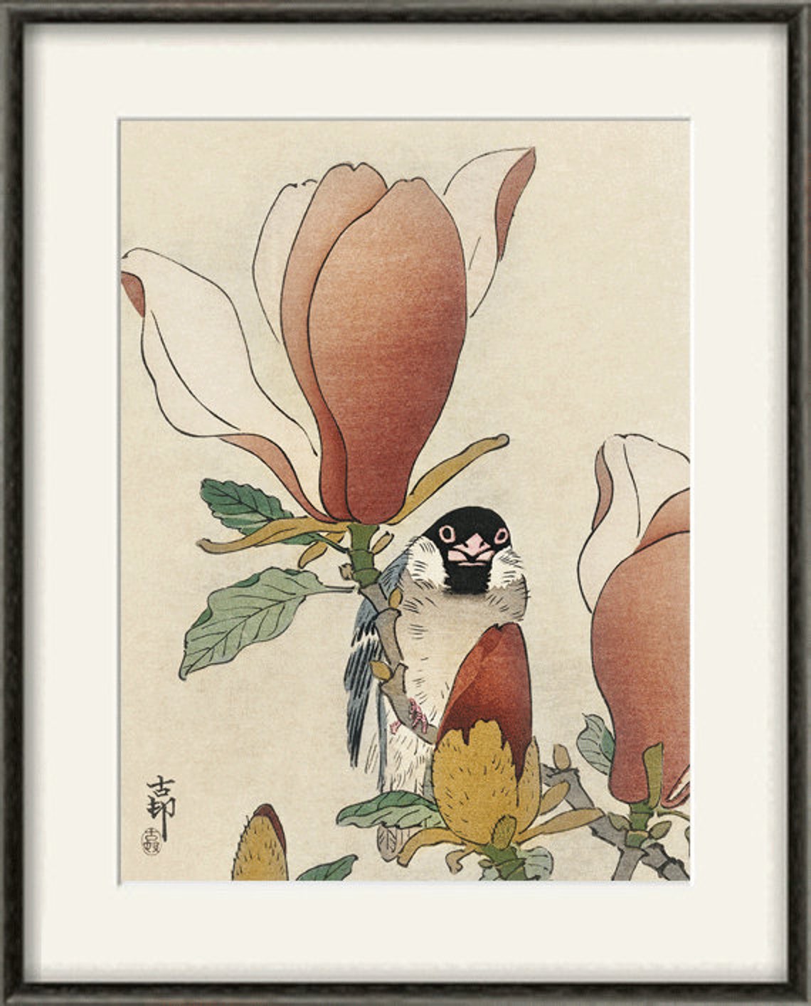 Japanese Bird Art Print Japanese Art Print Poster Bird Decor | Etsy