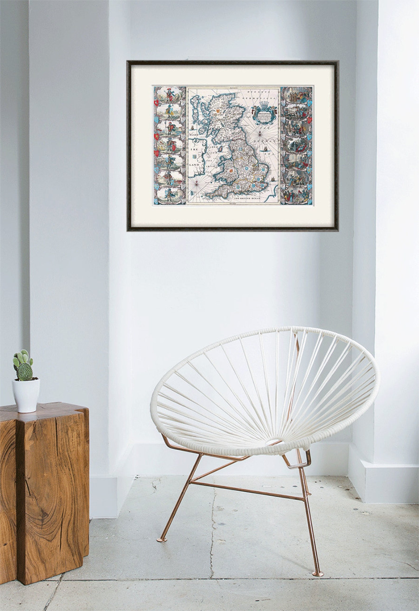 England Map Print UK Map Vintage Old Maps Antique Map Poster - Etsy