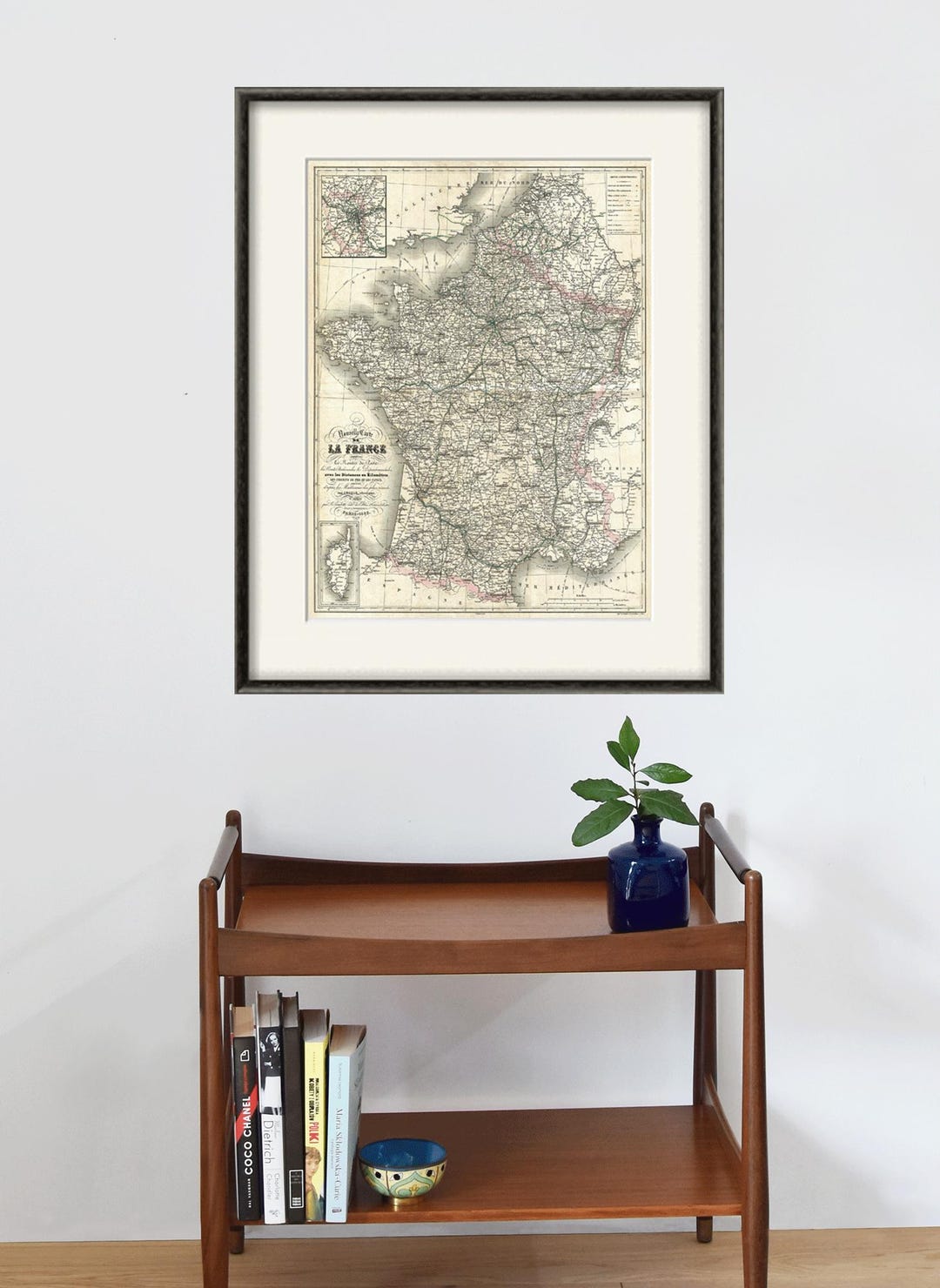 Vintage France Map Print: 1866 Antique Home Decor - Etsy