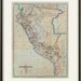 PERU Map Print Map Vintage Old Maps Antique Prints Poster Map Wall Home ...