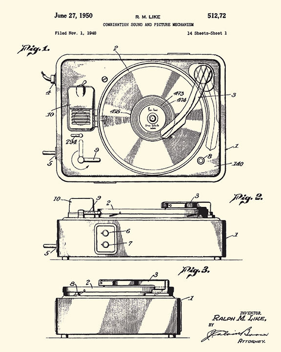 Record Player Art Patent Art Print Music Art Print Patent - Etsy