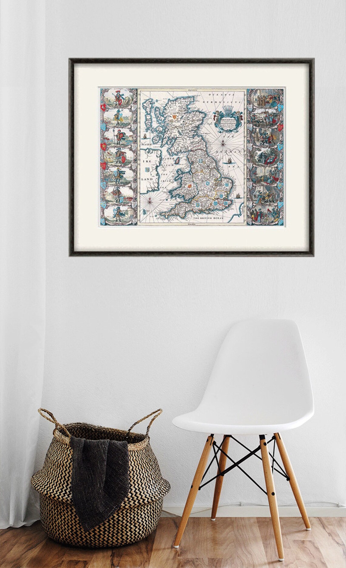 England Map Print UK Map Vintage Old Maps Antique Map Poster - Etsy