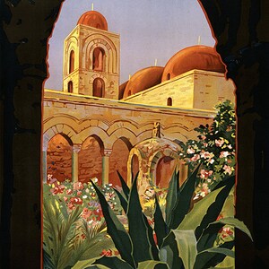 Palermo Art Italy Print Retro Art Print Travel Print Travel Art Wall ...