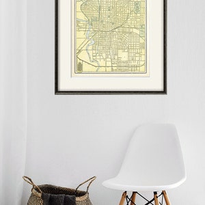 Indianapolis Map Print Map Vintage Old Maps Antique Prints Poster Map ...