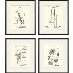 Brass Instrument Patent Art Music Art Print Patent Poster Music Wall ...