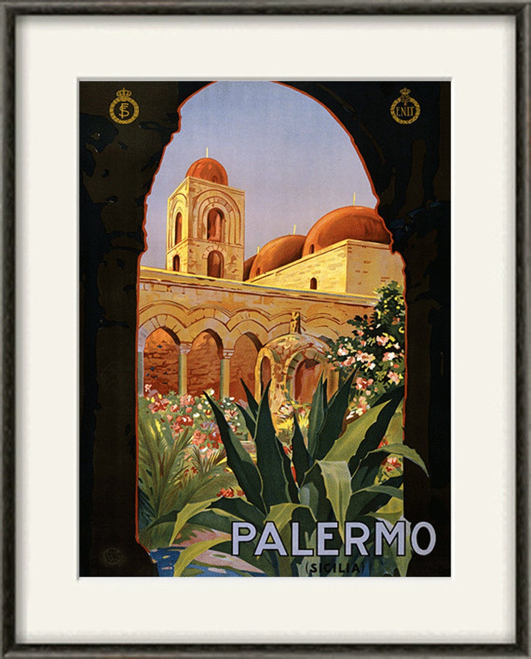 Palermo Art Italy Print Retro Art Print Travel Print Travel - Etsy