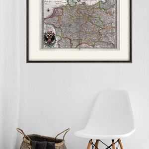 German Map Print Map Vintage Old Maps Antique Map Poster Map Wall Home ...