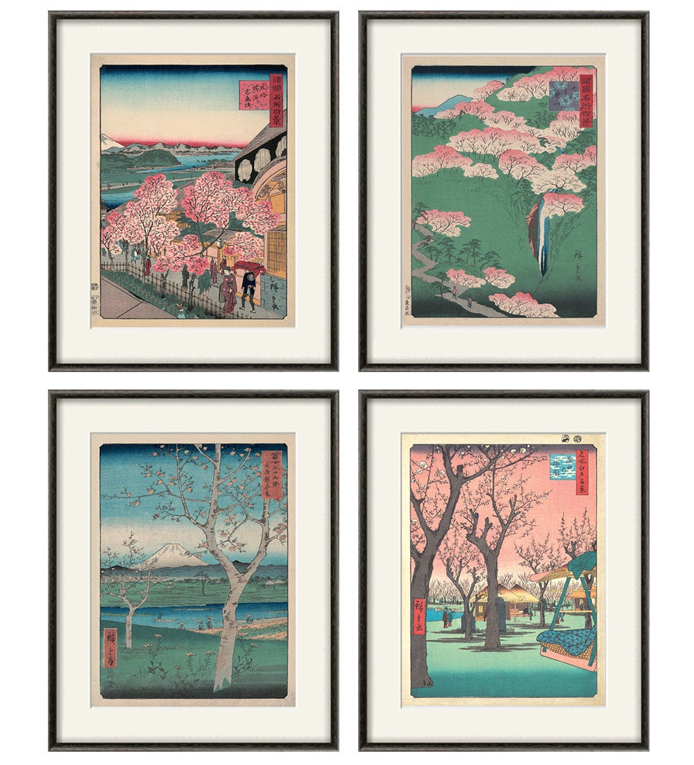 Japanese art print poster old prints Wall poster art home | Etsy