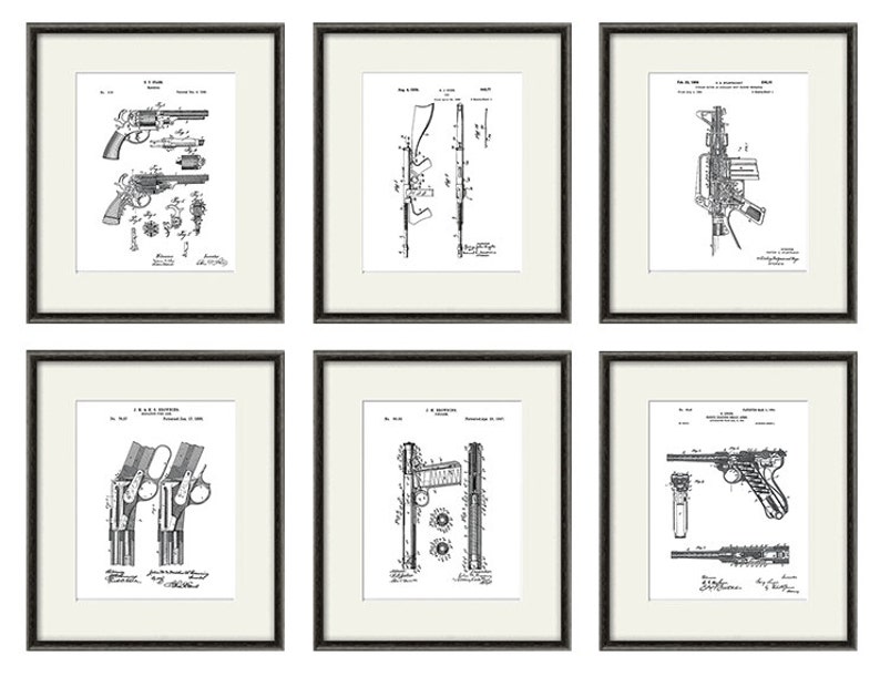 Gun Art Vintage Patent Print Military Art Print Patent Poster - Etsy