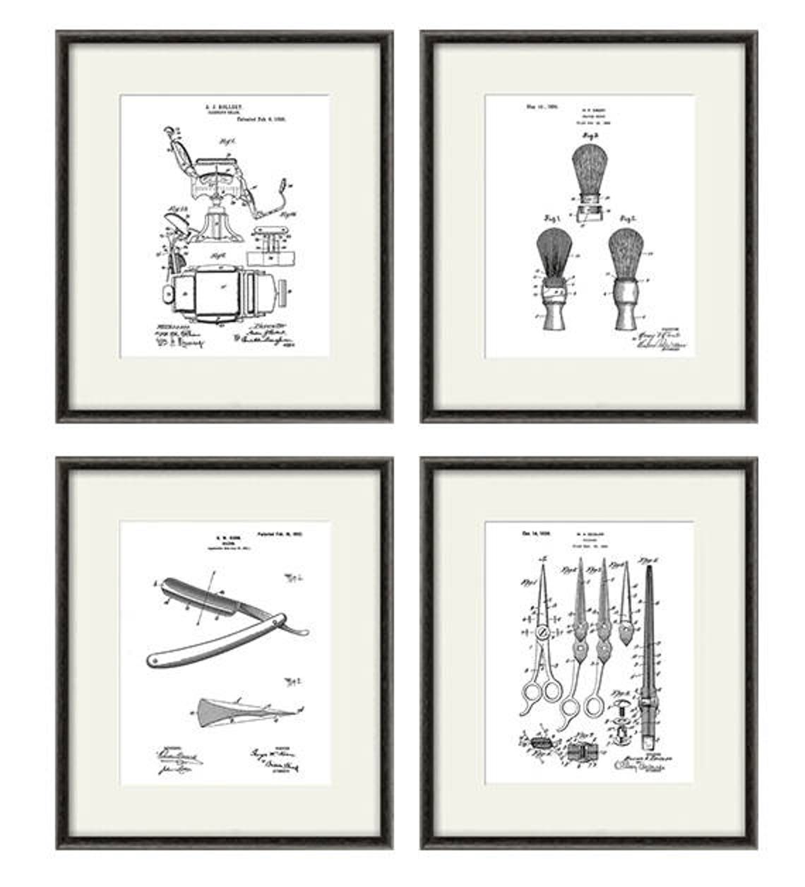 Shaving Art Patent Art Print Hair Stylist Gift Patent Poster - Etsy
