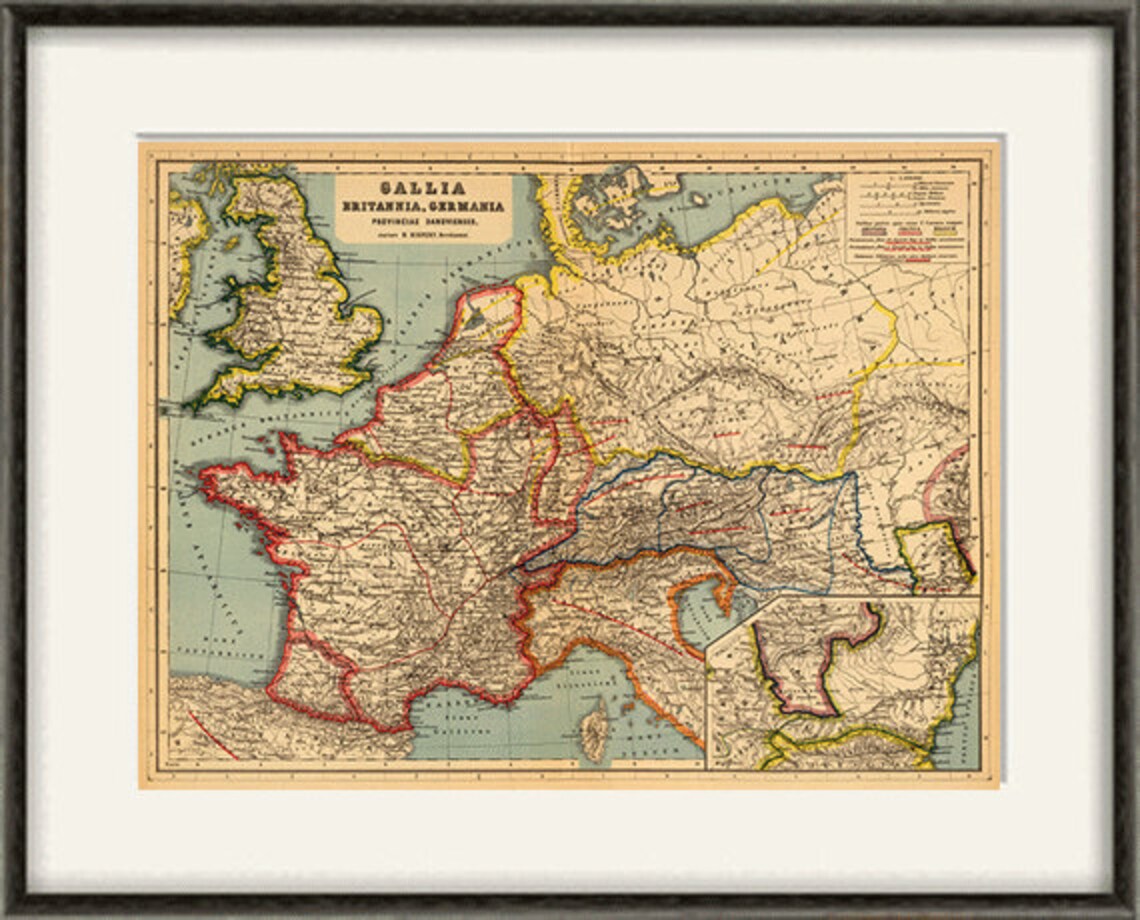 France Map Print Map Vintage Old Maps Antique Prints Poster - Etsy