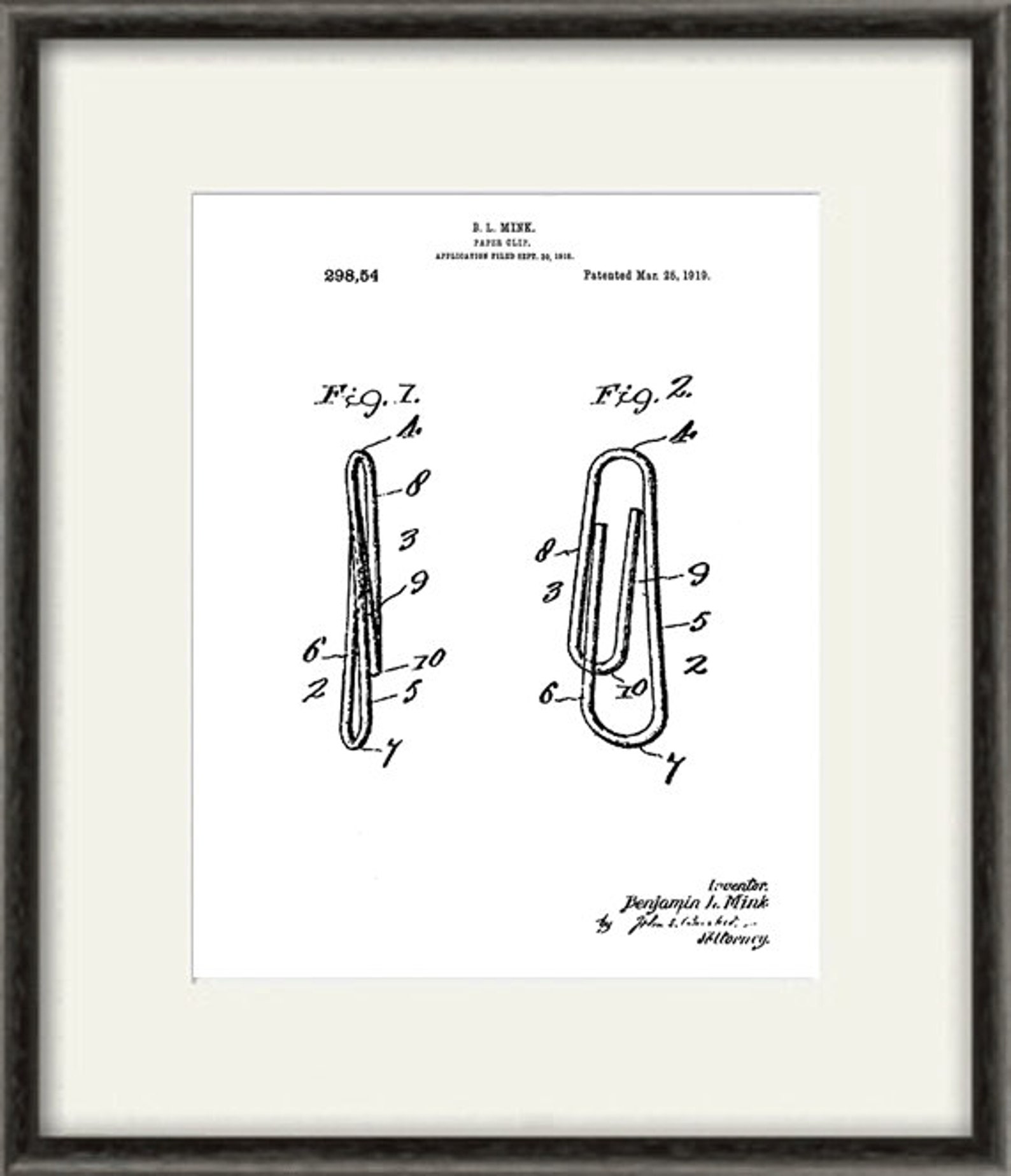 Paper Clip Art Patent Art Print Secretary Gift Paper Clip - Etsy