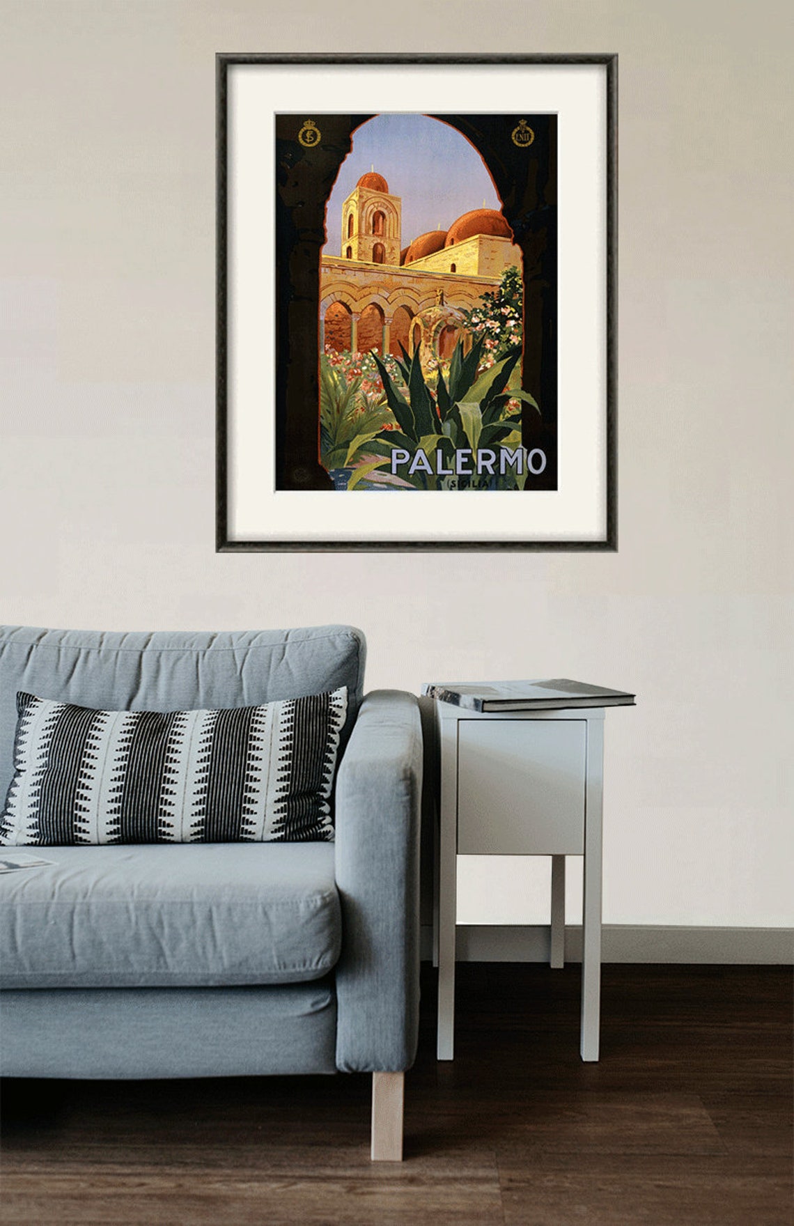 Palermo Art Italy Print Retro Art Print Travel Print Travel - Etsy