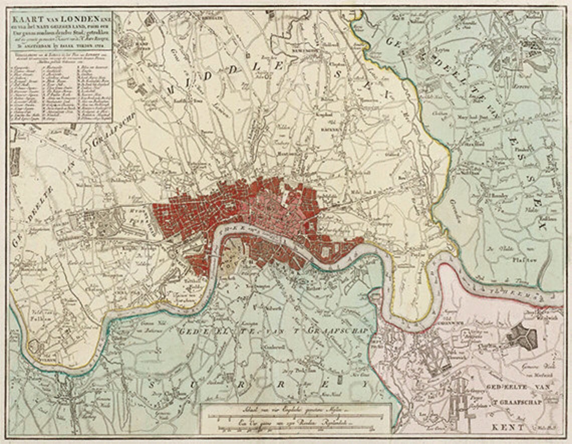 Antique London Map Print Map Vintage Old Maps Antique Map - Etsy