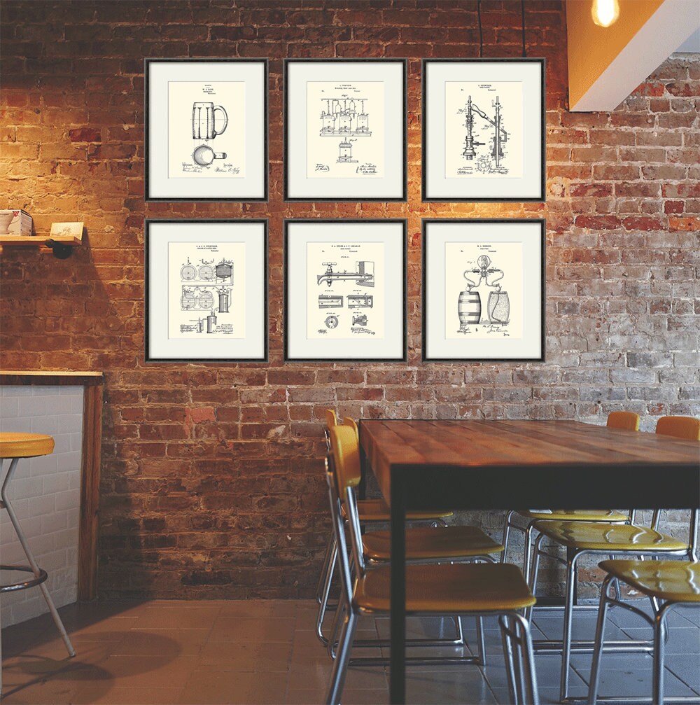 Beer Brewing Patent print Beer art print beer decor bar decor | Etsy