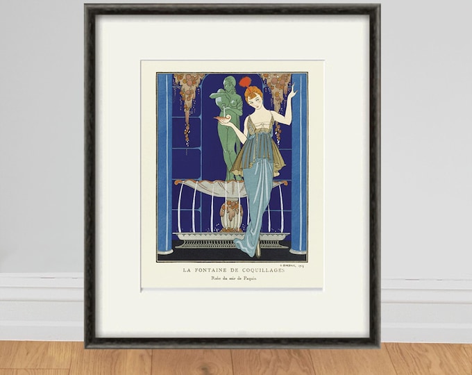 Erte Matted Print 1987 BALLET DANCER - ONDEE Rain Shower Ballerina ...