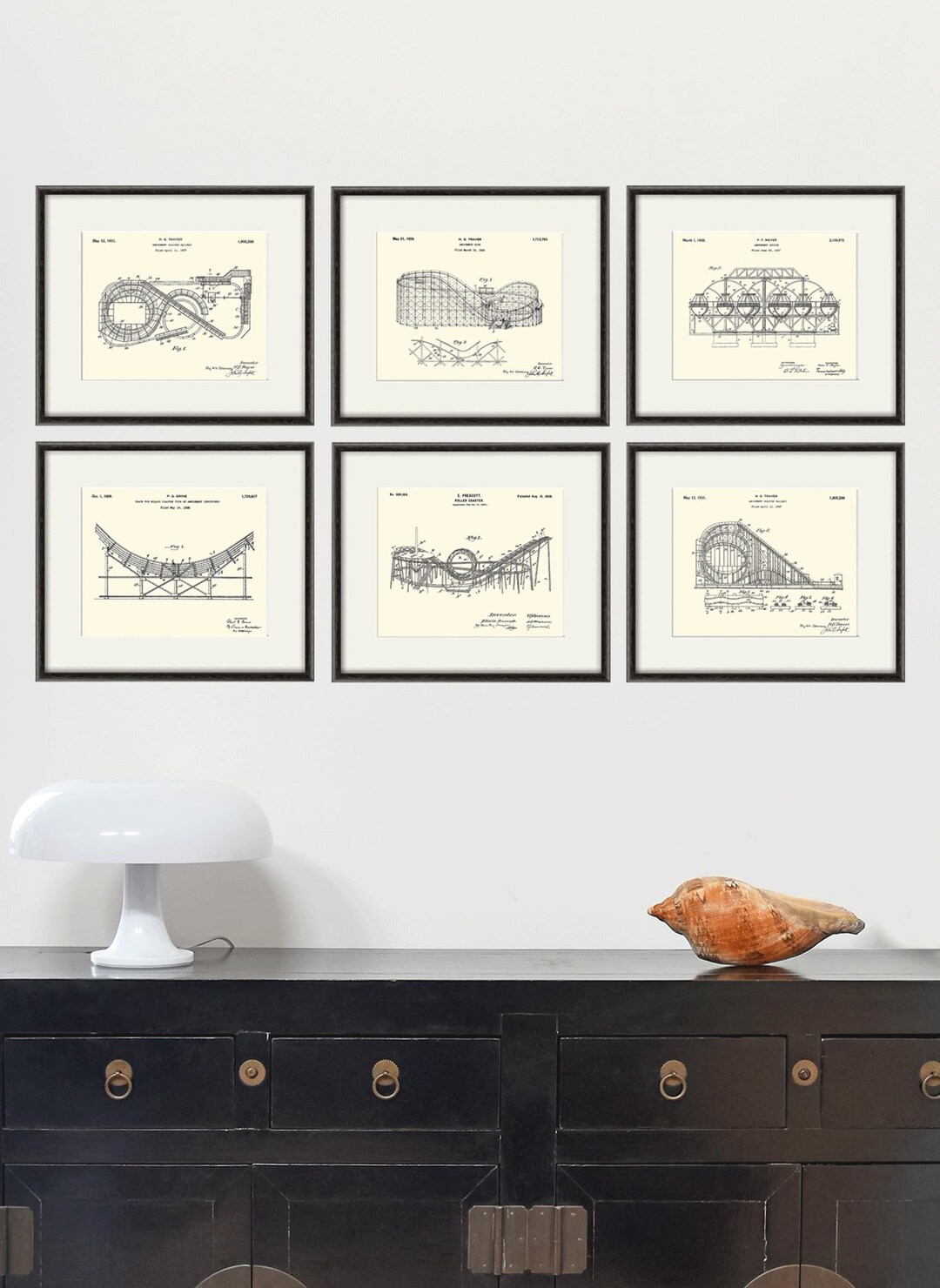 Roller Coaster Patent Art Print Carnival Art Carnival Decor Amusement ...