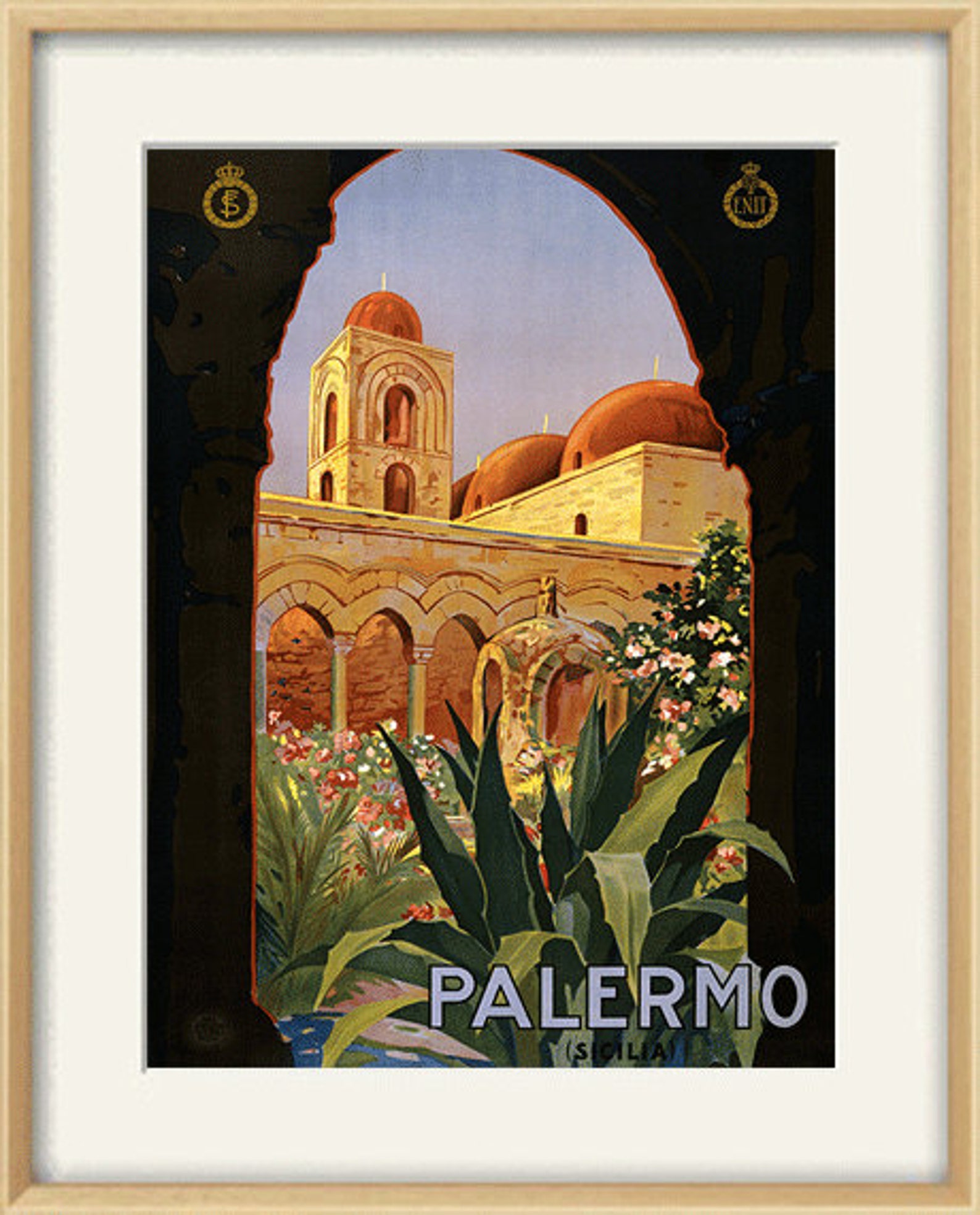 Palermo Art Italy Print Retro Art Print Travel Print Travel - Etsy