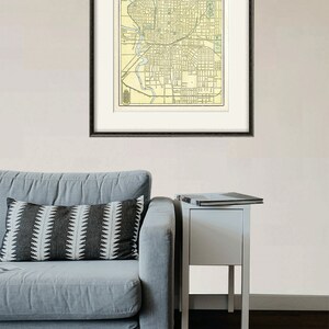 Indianapolis Map Print Map Vintage Old Maps Antique Prints Poster Map ...