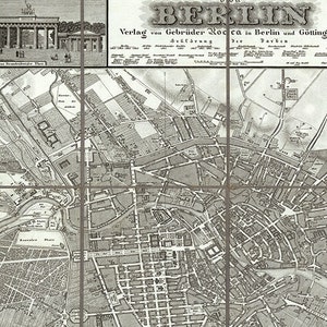 Antique Berlin Map Print Map Vintage Old Maps Antique Map Poster Map ...