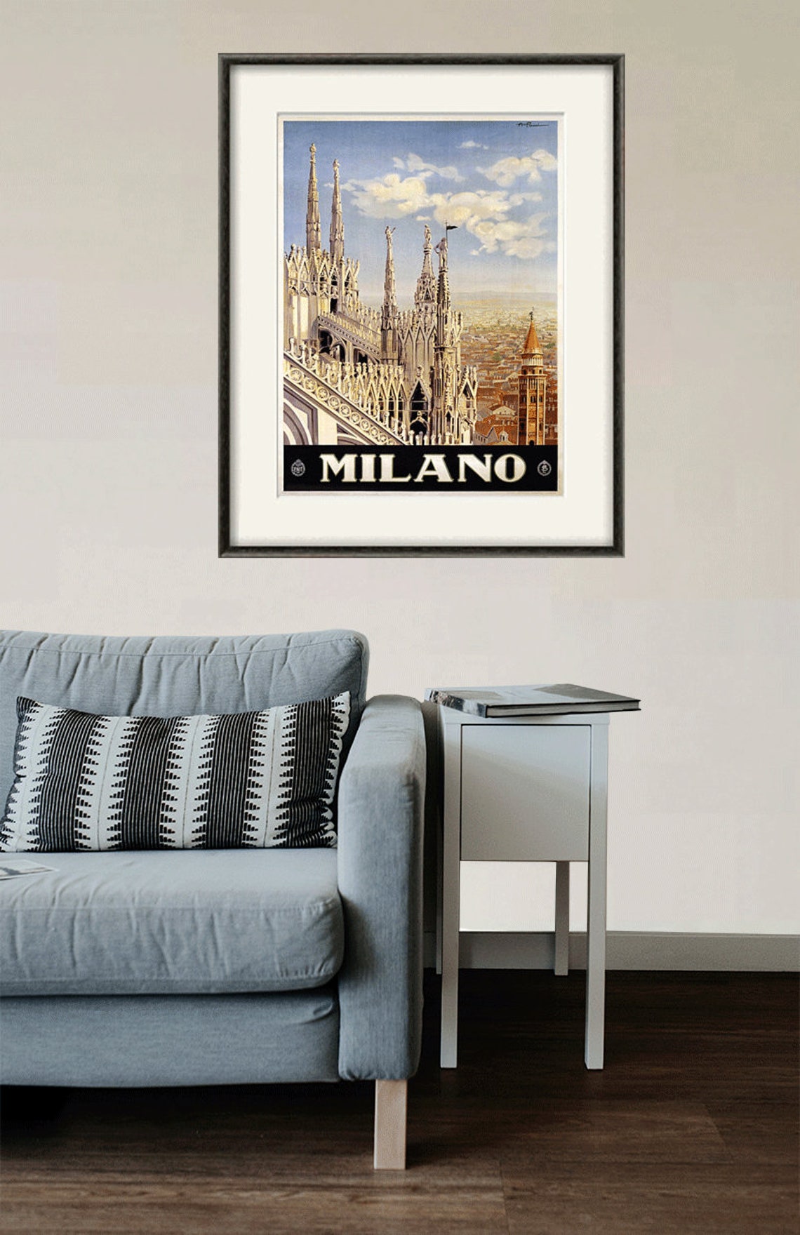 Milan Art Print Italy Print Antique Wall Travel Print Travel - Etsy