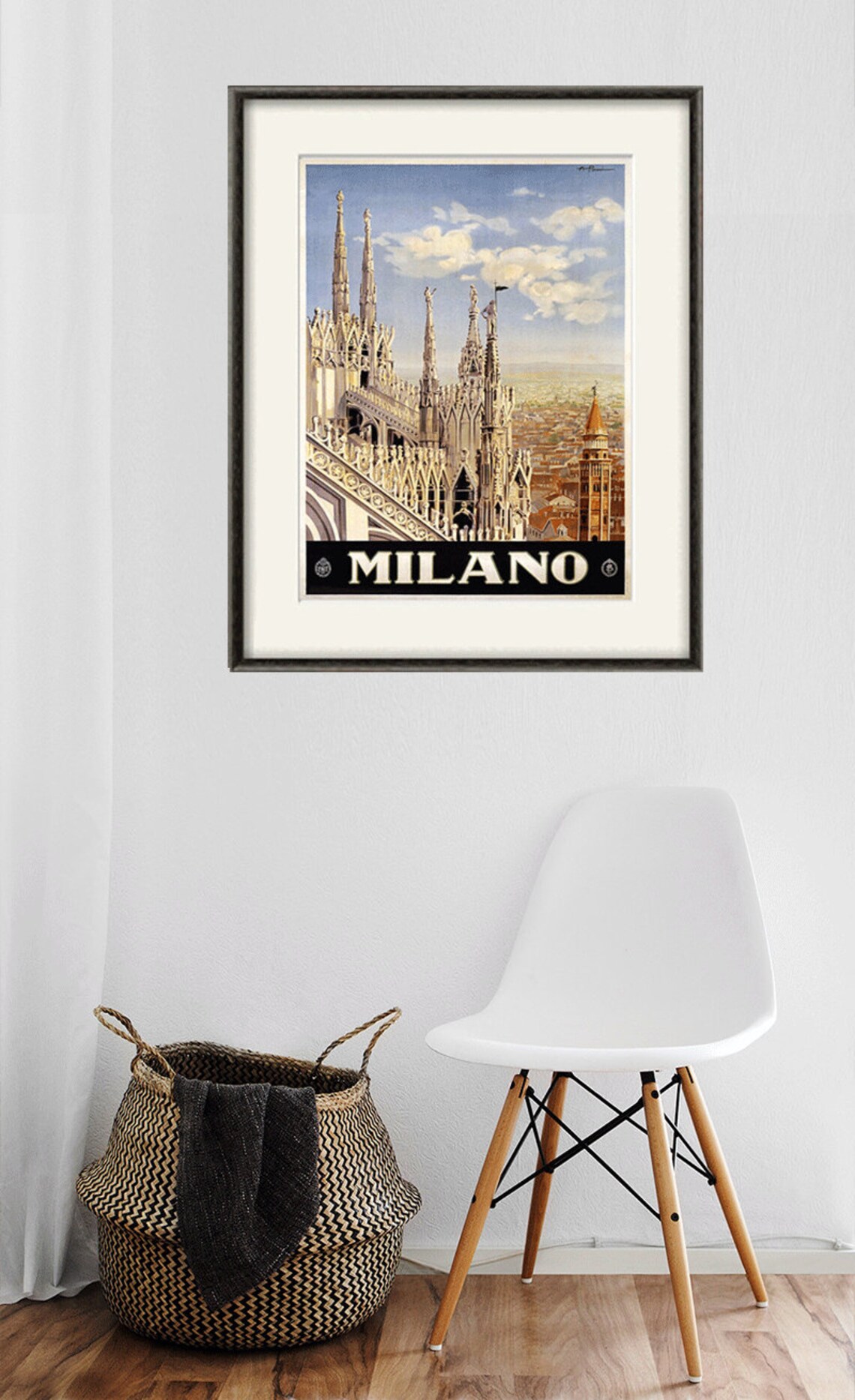 Milan Art Print Italy Print Antique Wall Travel Print Travel - Etsy