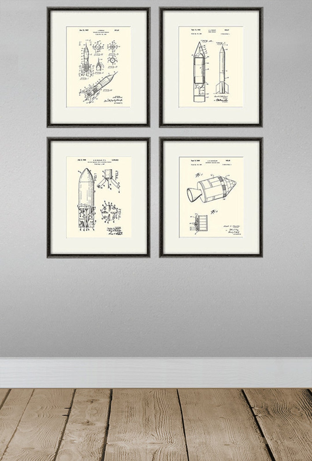 Rocket Art Print Patent Art Print Wall Poster Art Space Wall Art NASA ...