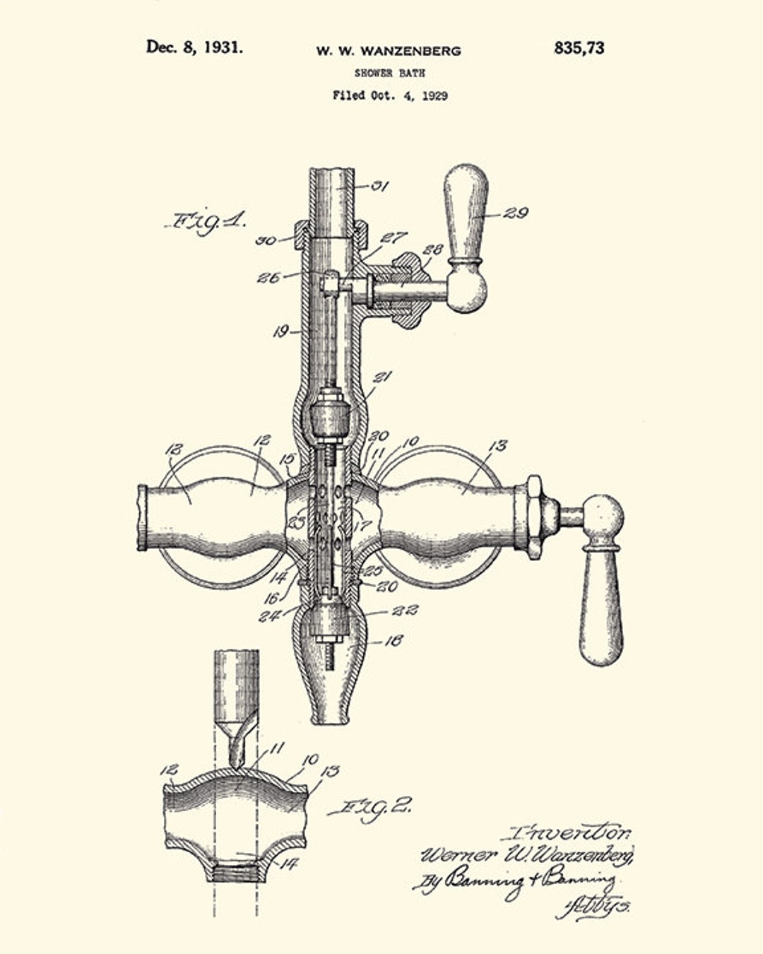 Bathroom Faucet Art Bathroom Patent Art Print Bathroom Art Print Patent ...