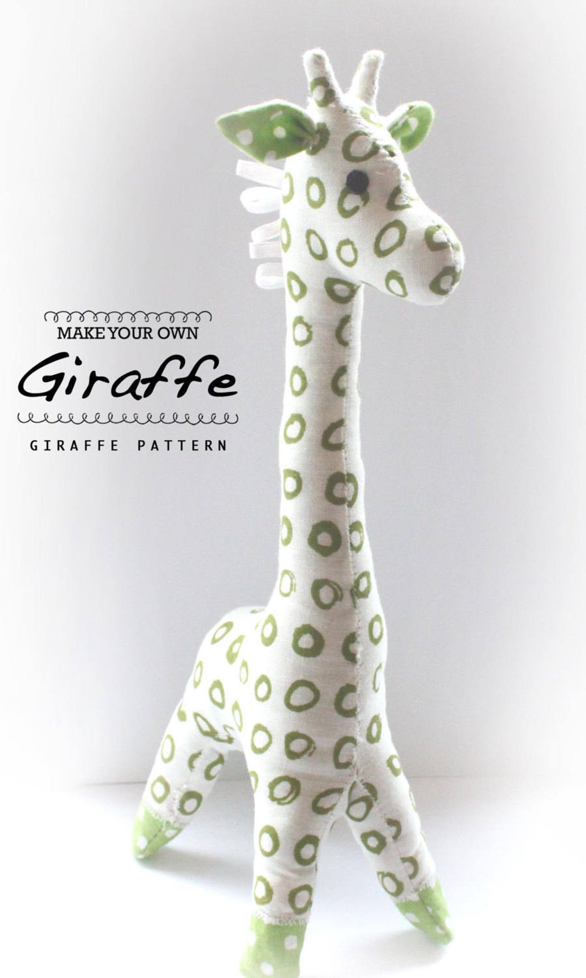 Giraffe Sewing PATTERN 41cm Tall - Etsy UK