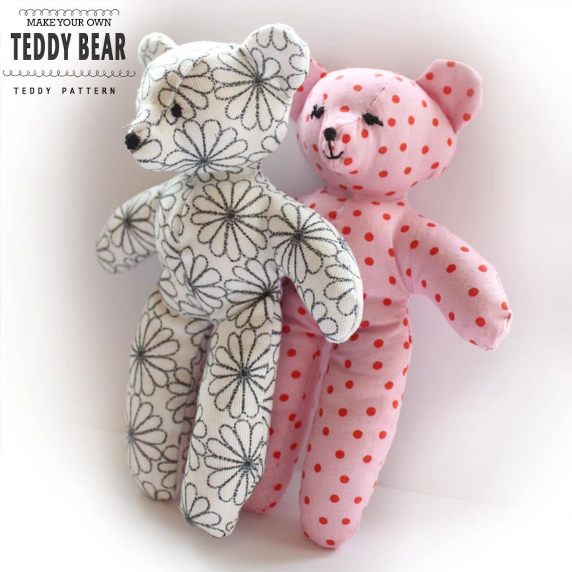Teddy Bear Plush Sewing PATTERN - Etsy