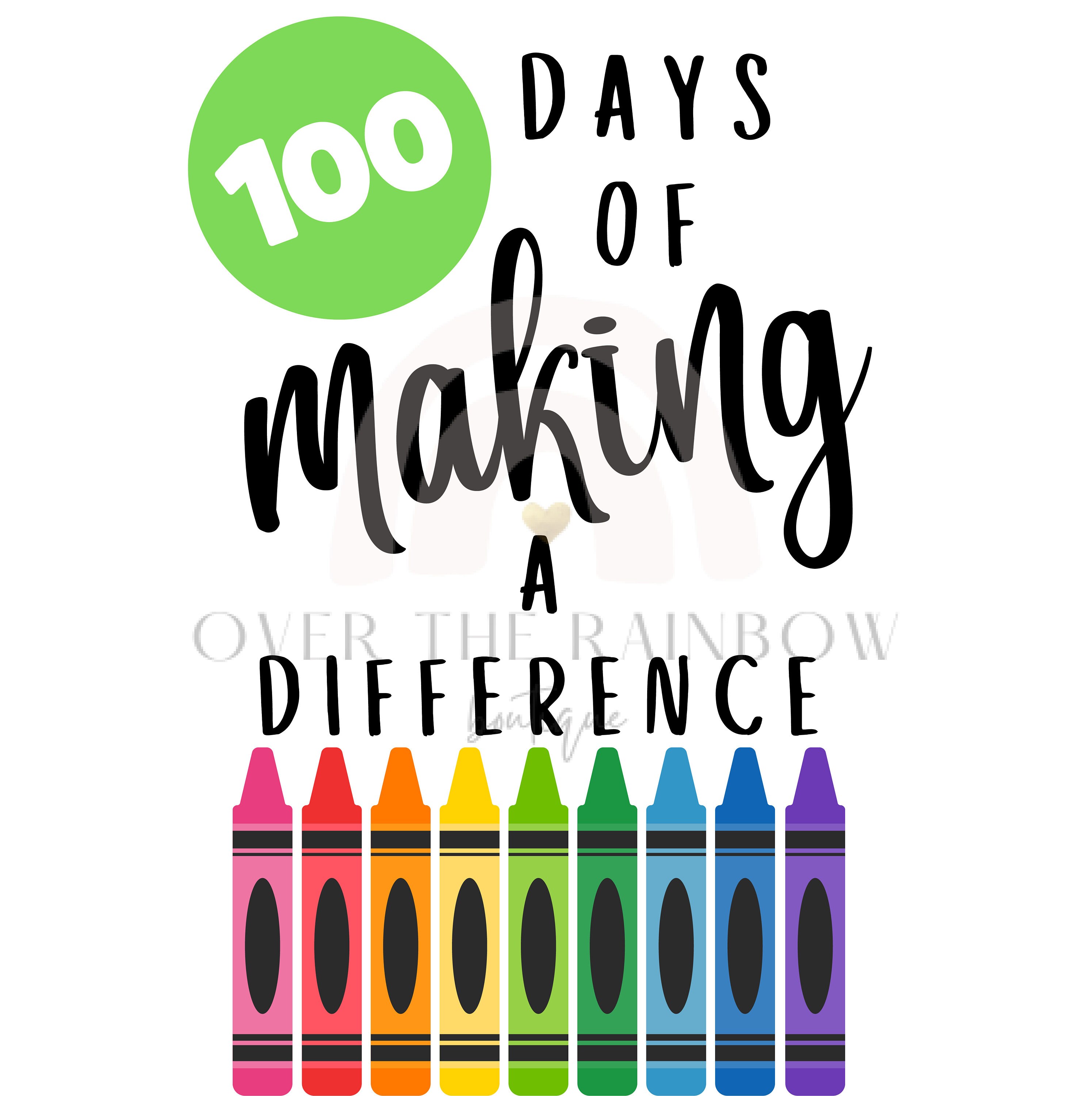 100 Days of Making a Difference .svg - Etsy