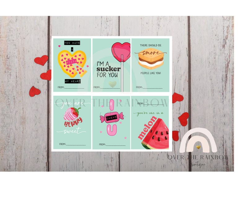 Cute Printable Kids Valentines Cards - Etsy