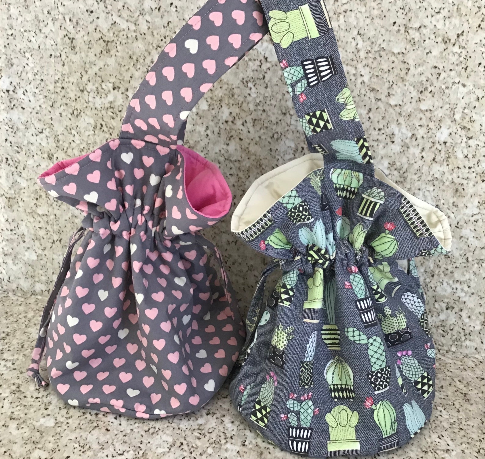 Bag, Tote Bag, Cactus Bag, Heart Bag, Hand Bag, Japanese Bag - Etsy