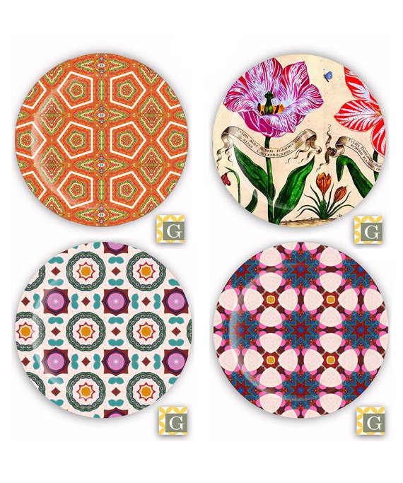 SET OF 4 - Plate, Melamine Plate, Decorative Plate, Plastic Plate - Etsy